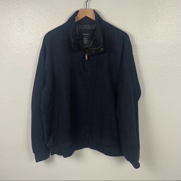 Izod | Jackets & Coats | Izod Mens 2 Zip Black Jacket Sz Xl | Poshmark